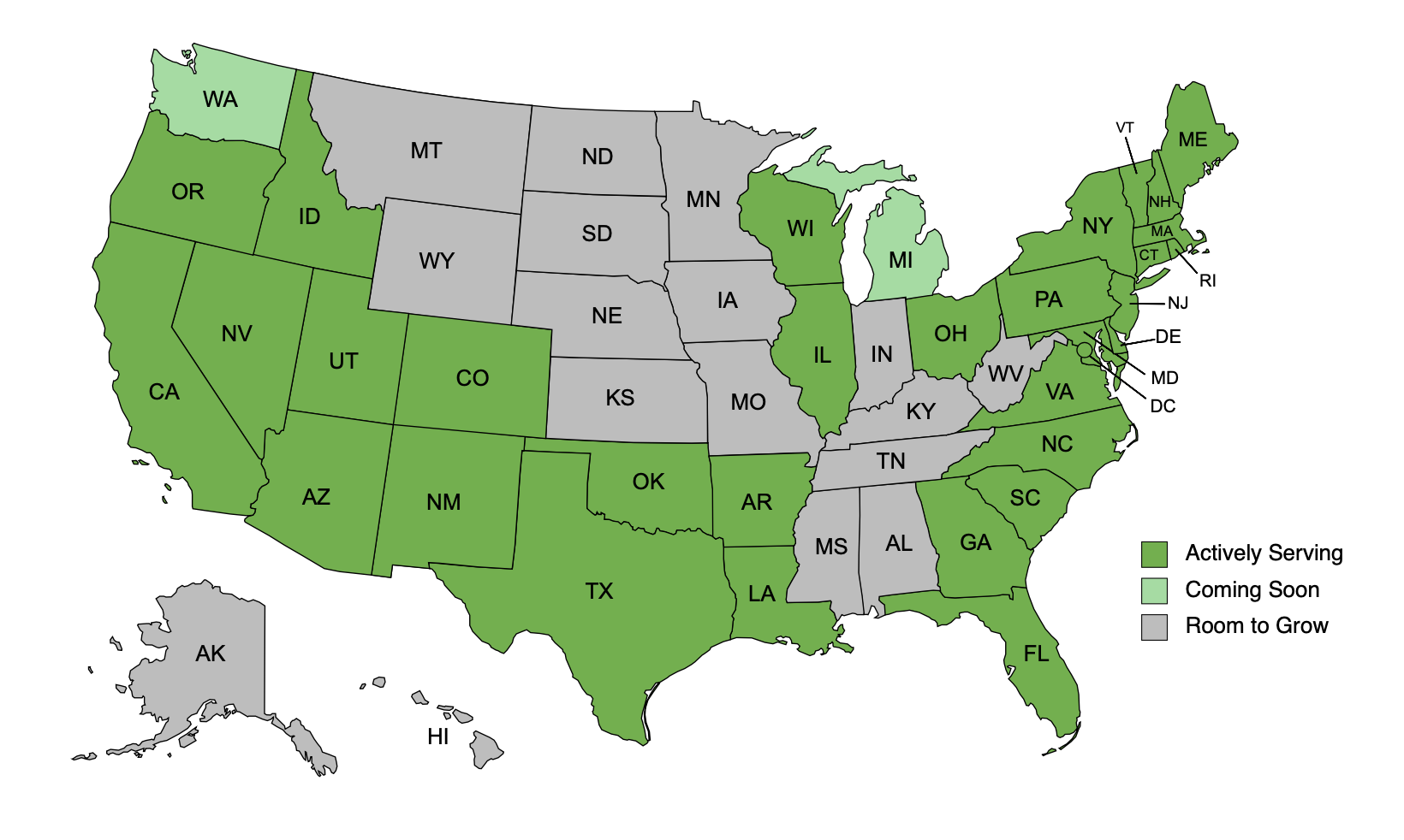 Coverage Area - AirLum